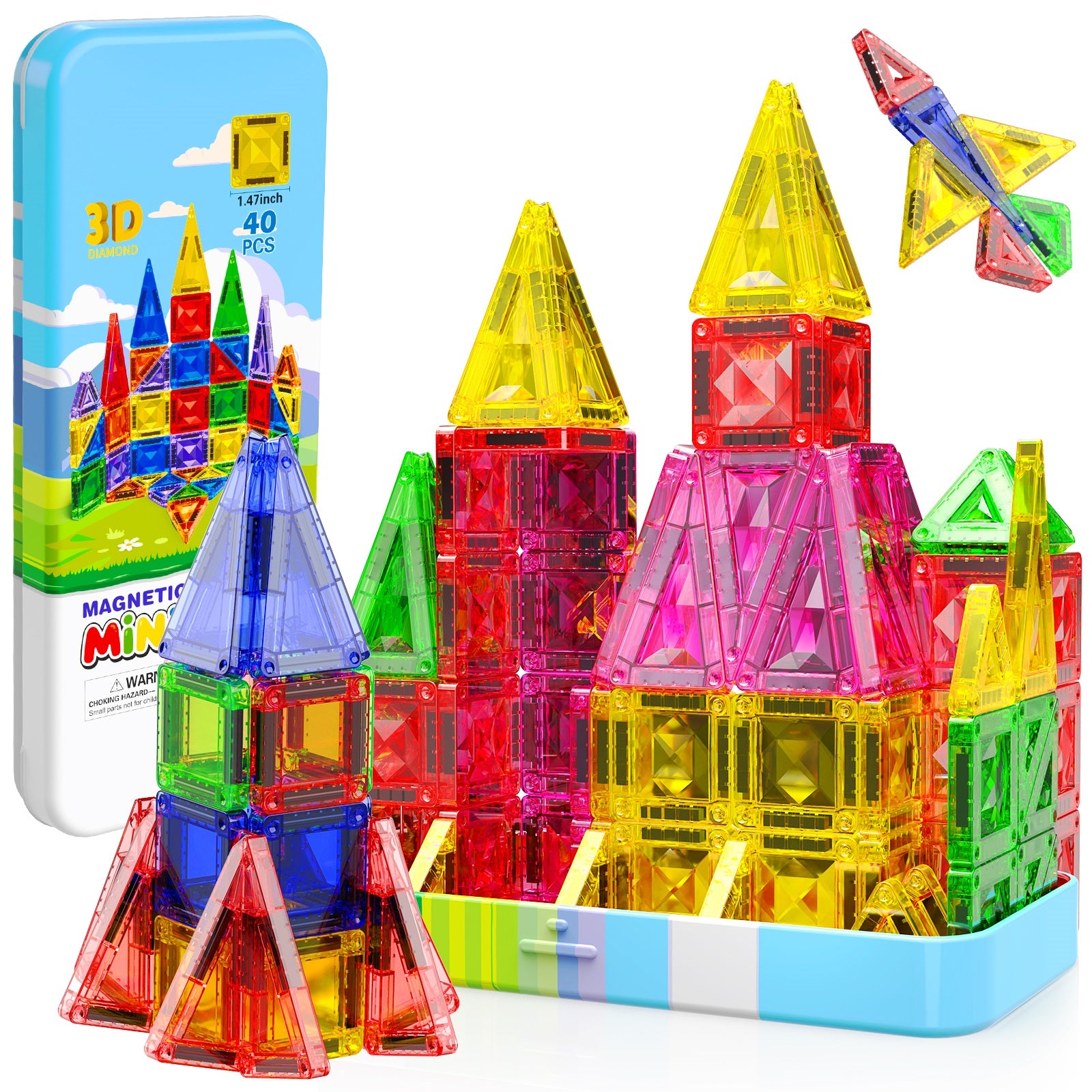 【Diamond Learning】Magnetic Tiles Building Blocks STEM Toys | 2025 Tile ...