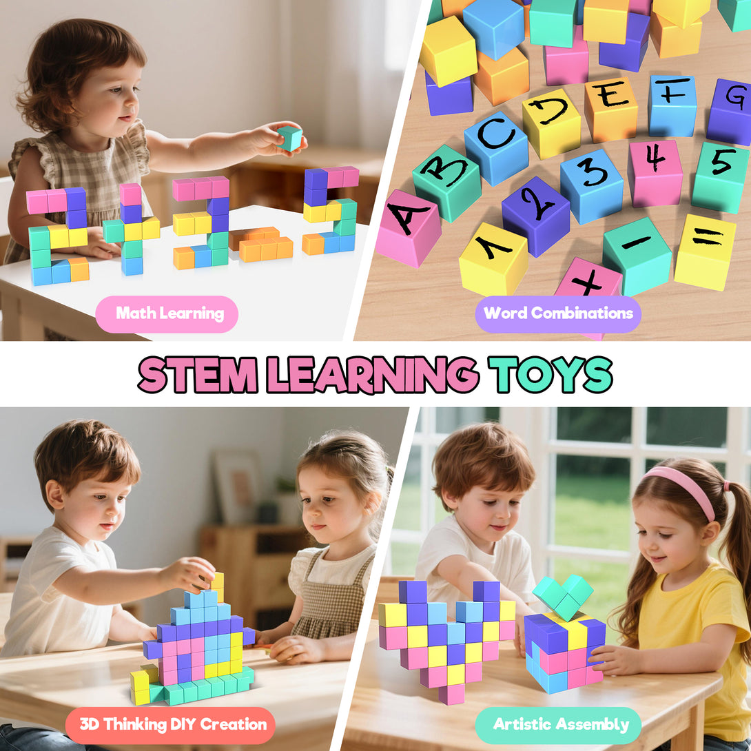 【Pastel Plain】Magnetic Tiles Building Blocks STEM Toys | 2025 Color Co ...
